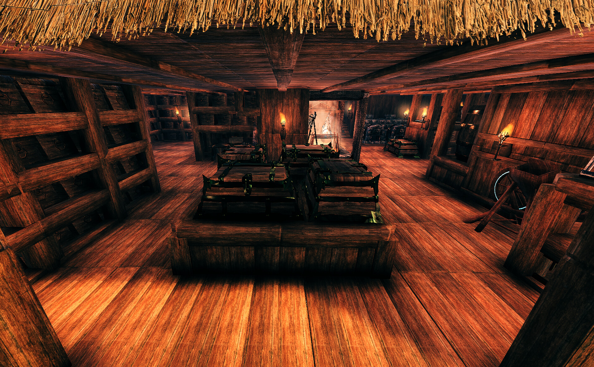 Fully equipped warehouse/workshop Valheim Build