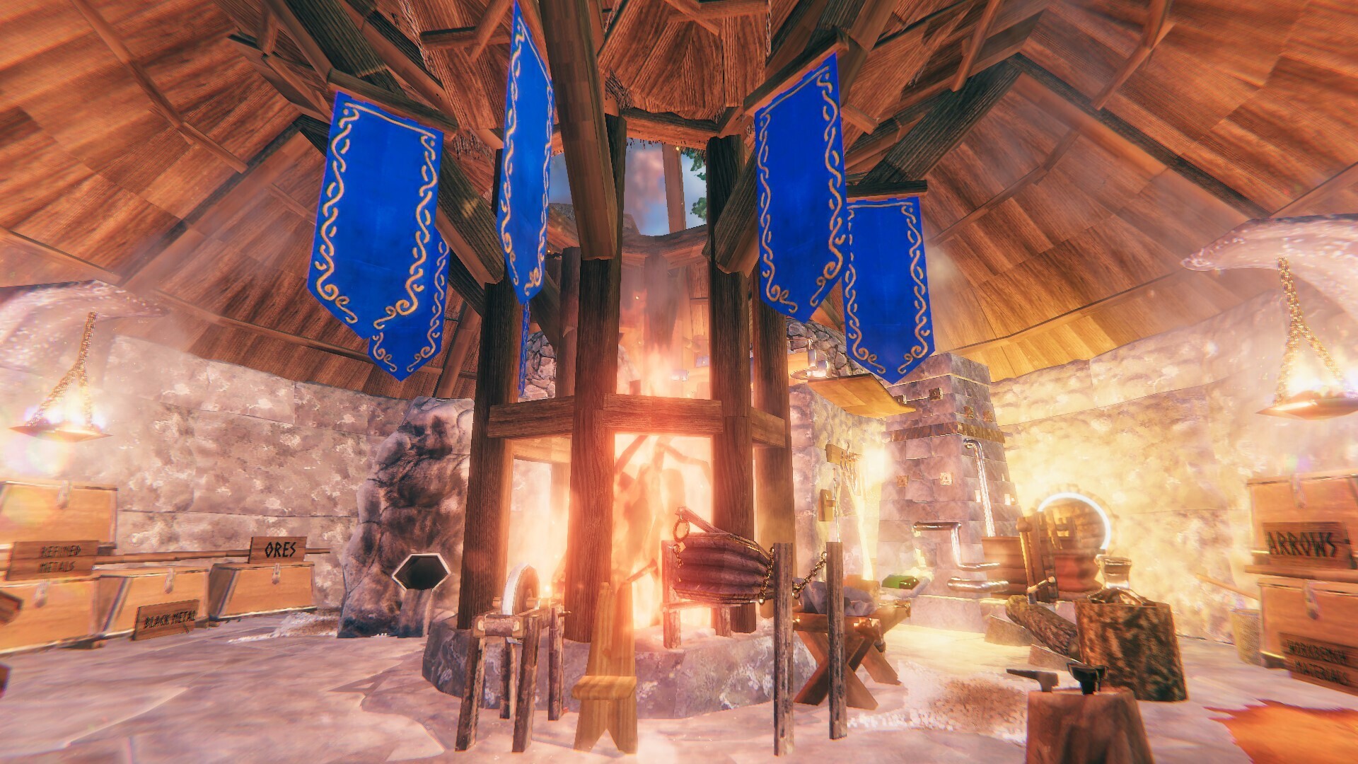 Round Workshop Valheim Build