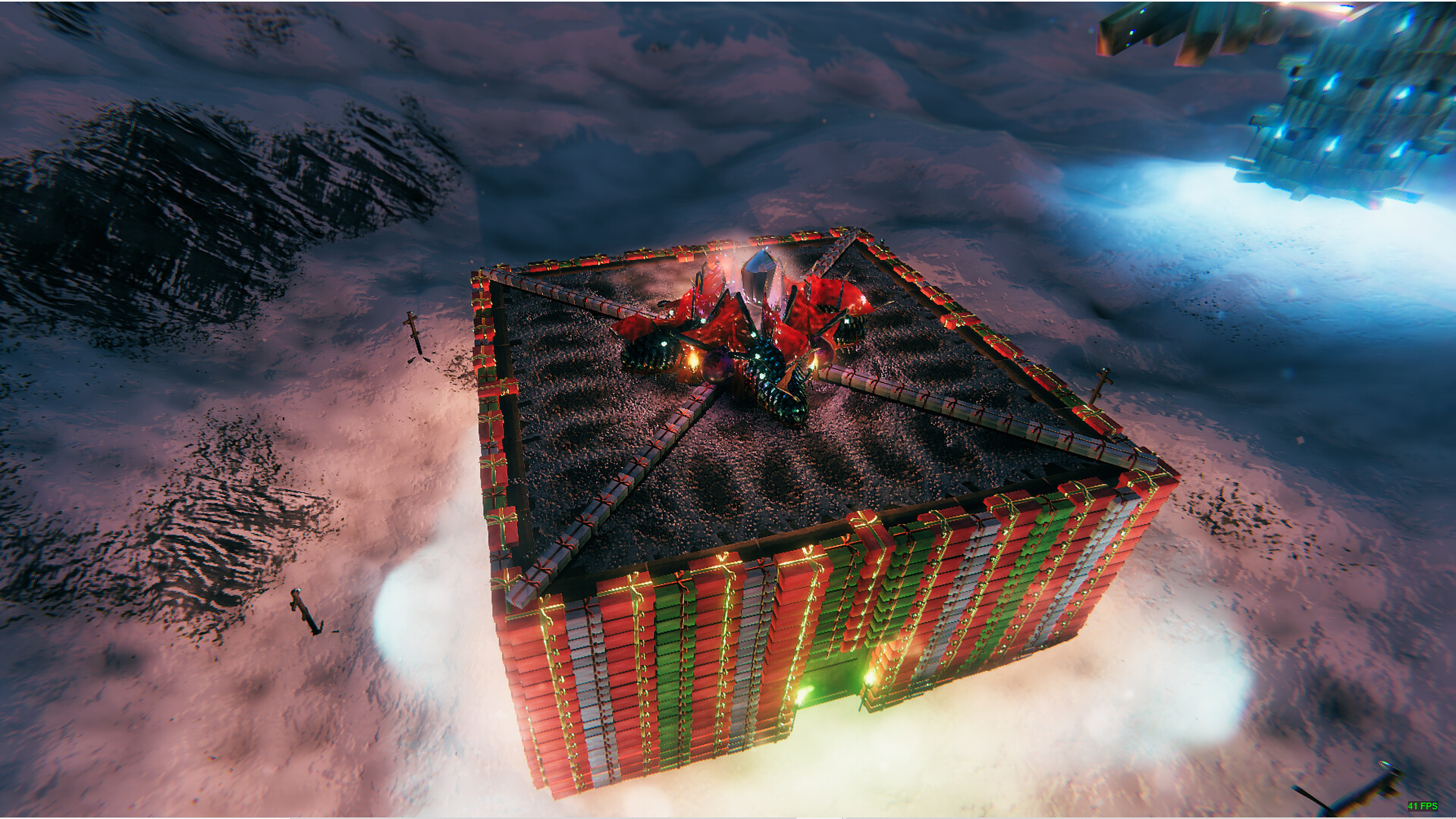 I built a Really Big Yule tree Valheim Build