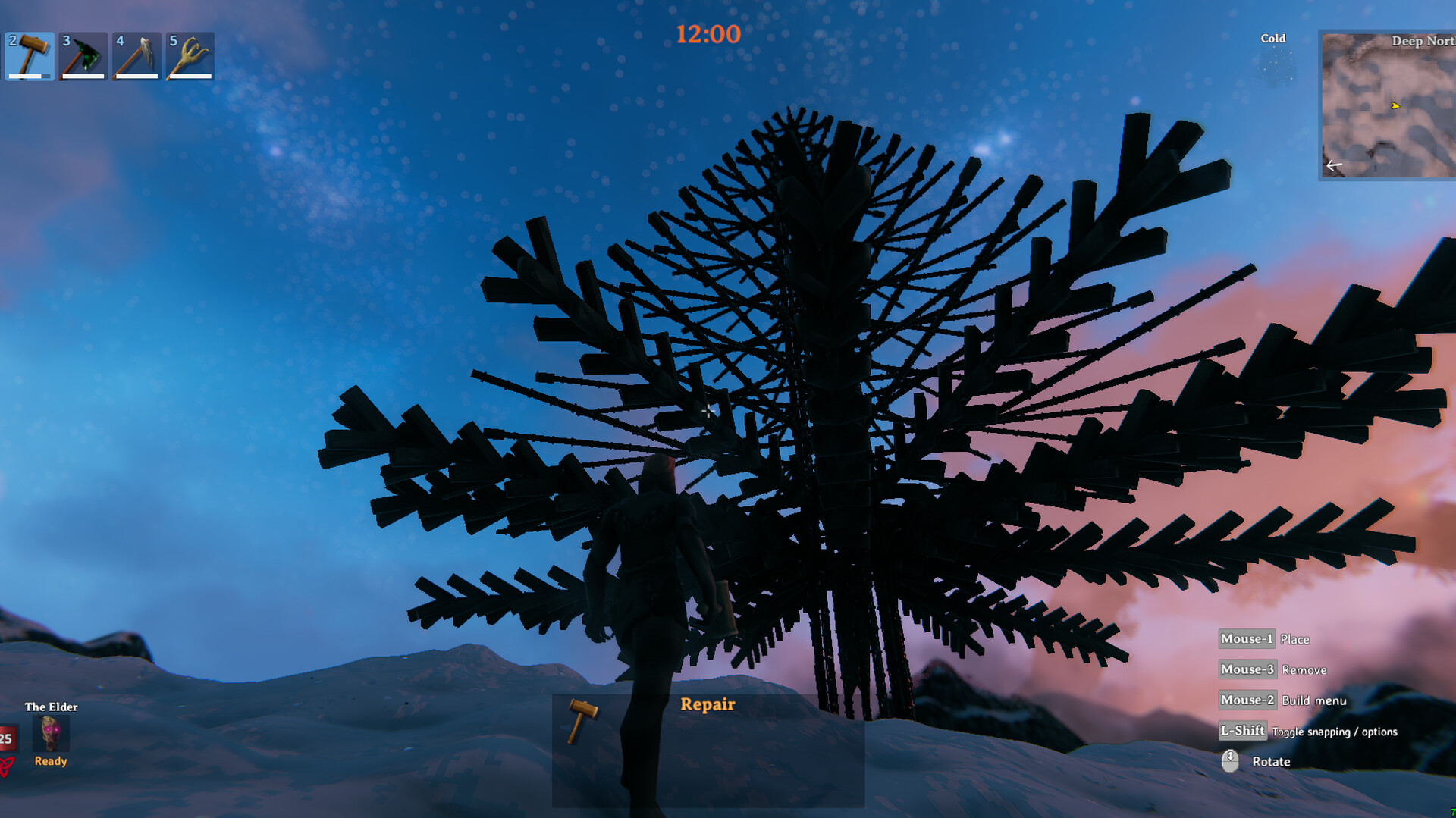 I built a Really Big Yule tree Valheim Build