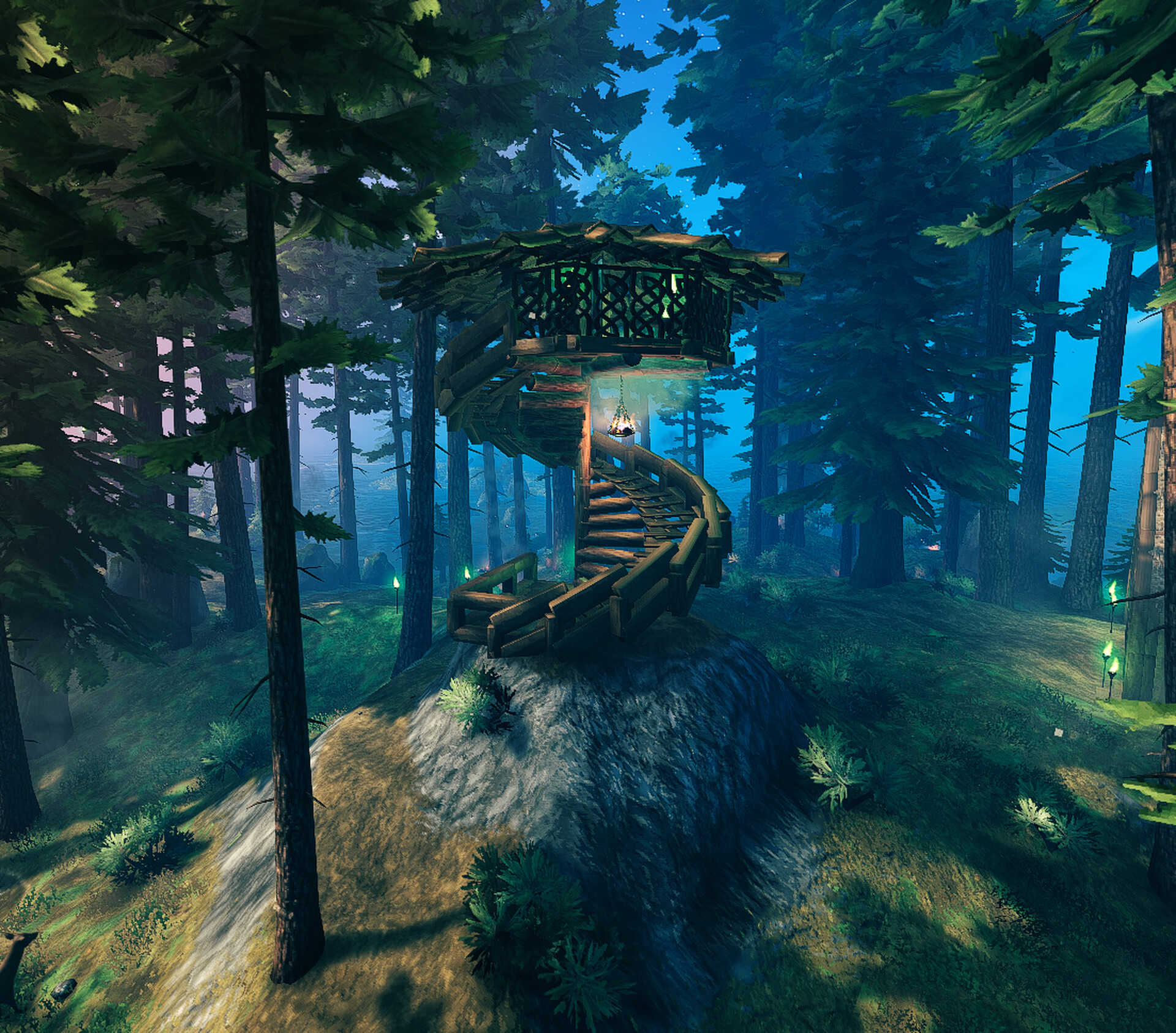 Spiral tower redone Valheim Build