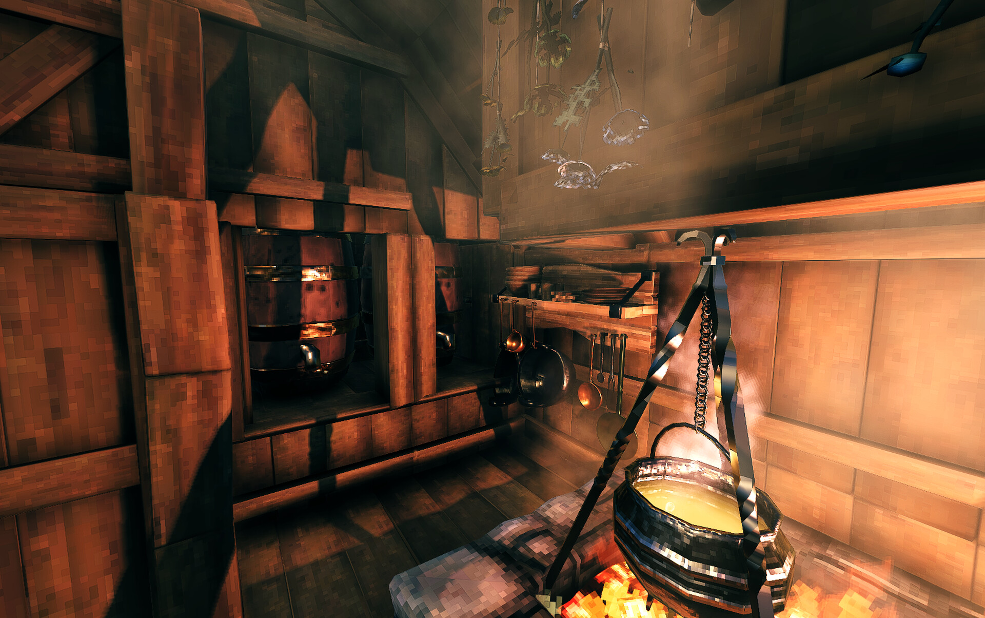 House with barn (animal shelter) Valheim Build