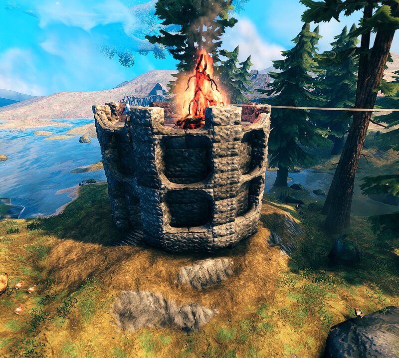 Simple lighthouse Valheim Build