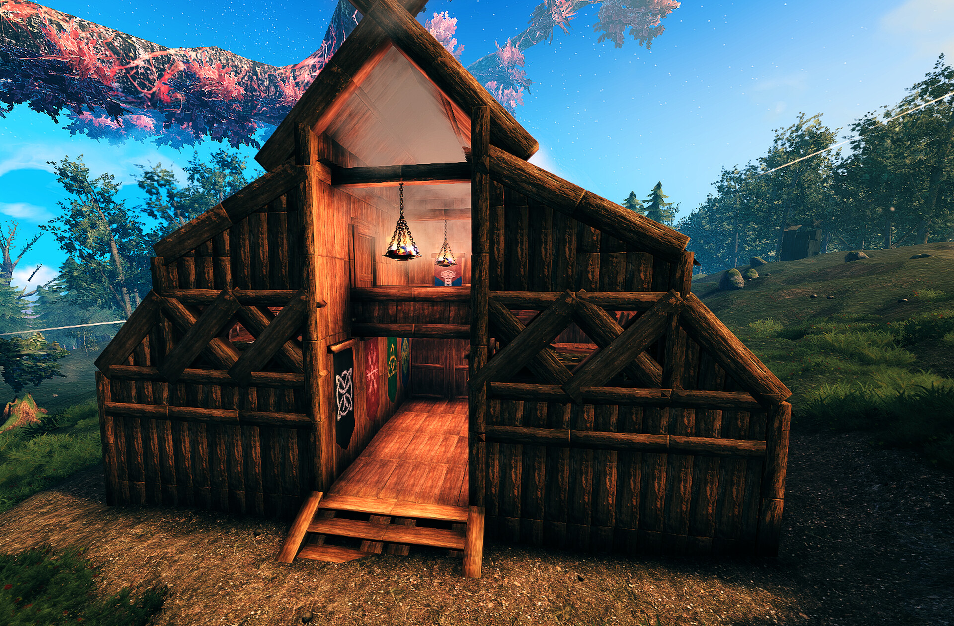 Long House / inn Valheim Build