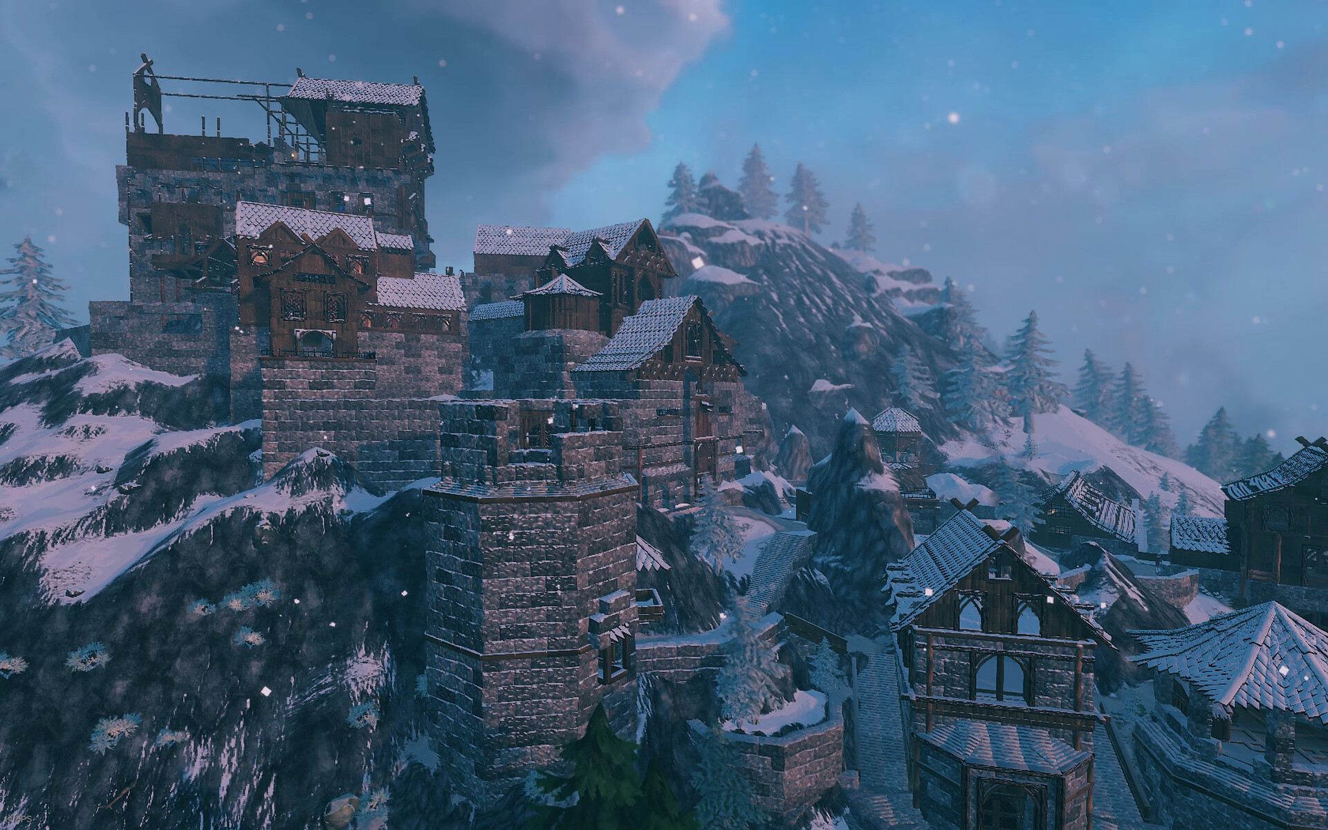 Fjällvarg (Mountain Castle) Valheim Build