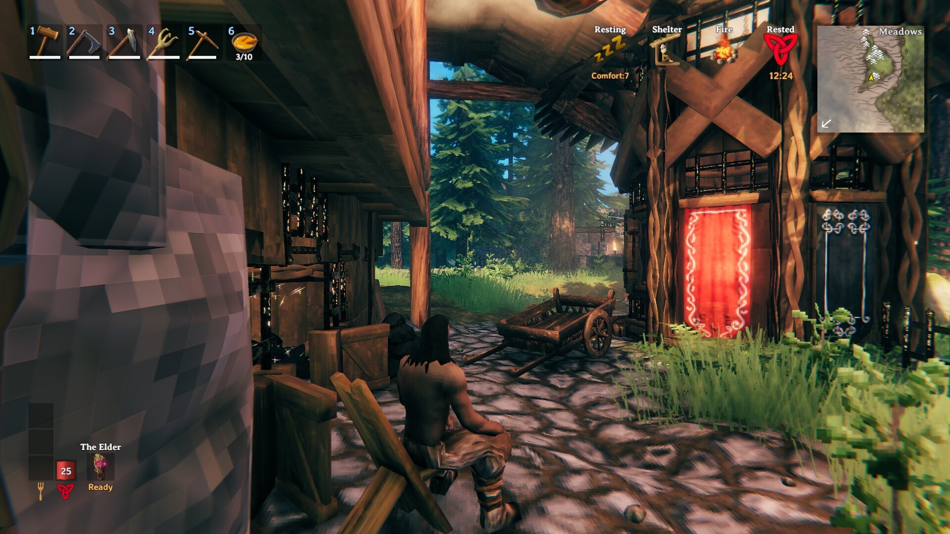 My charcoal refinery Valheim Build