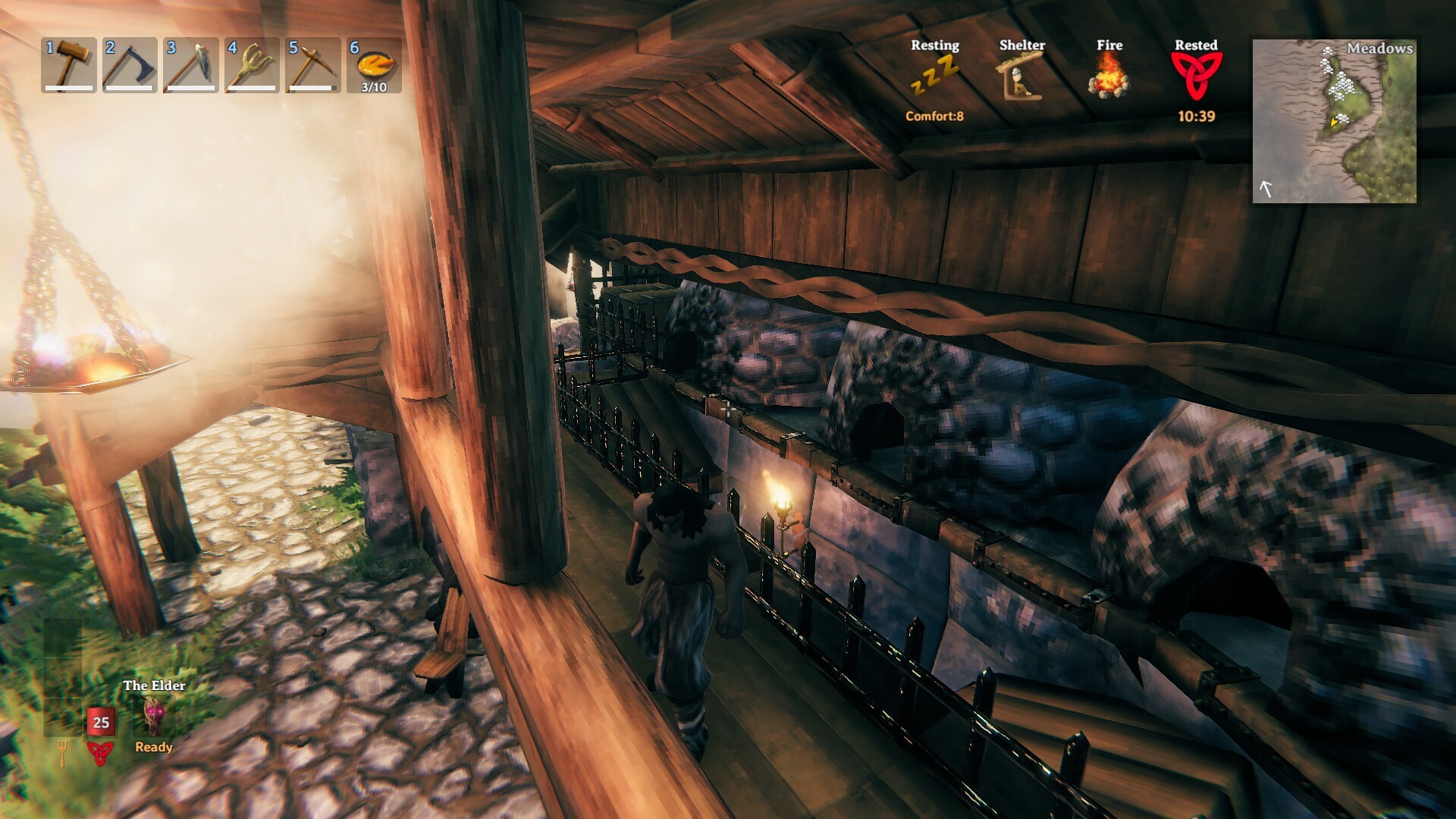 My charcoal refinery Valheim Build