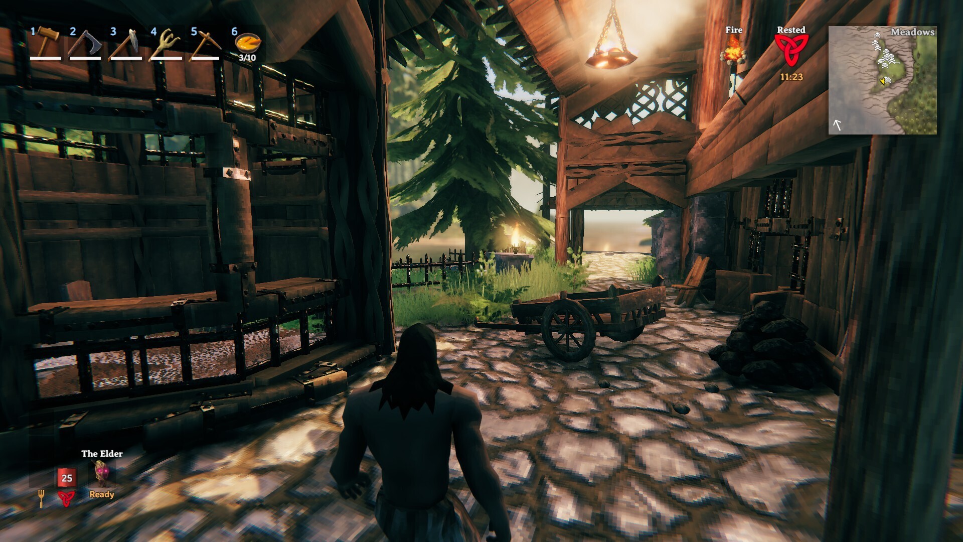 My charcoal refinery Valheim Build