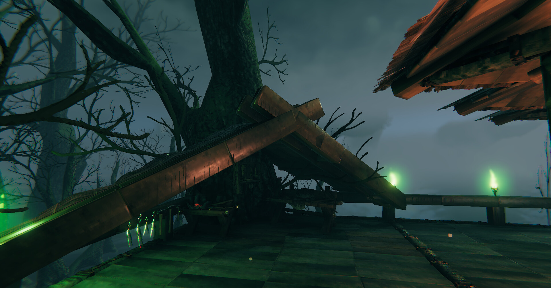 Treehouse in Vanern Swamp Valheim Build