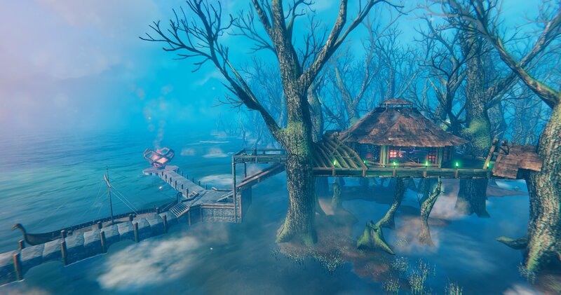 Treehouse in Vanern Swamp Valheim Build