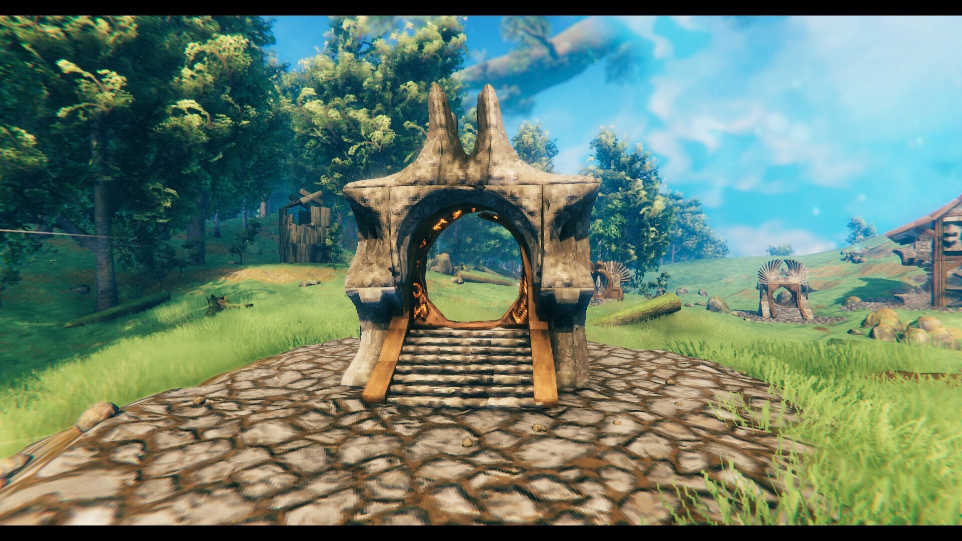 Decorative portal buildings 11-15 Valheim Build