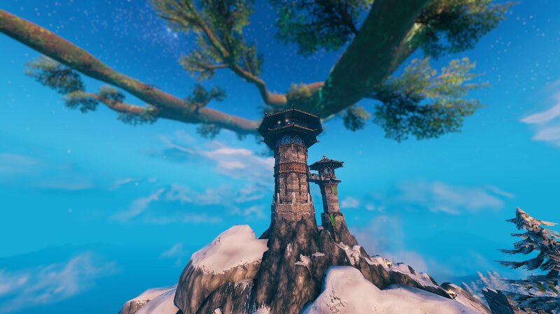 medieval wizard tower Valheim Build