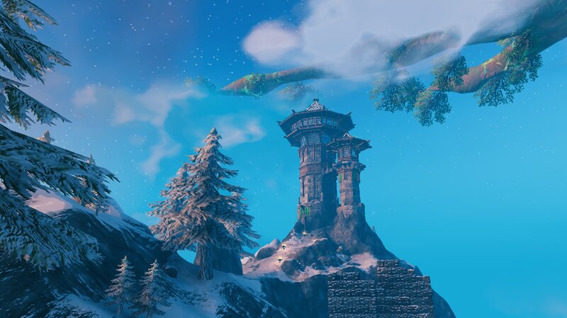 medieval wizard tower Valheim Build