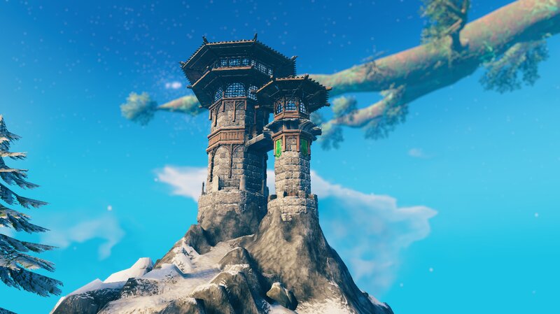 medieval wizard tower Valheim Build
