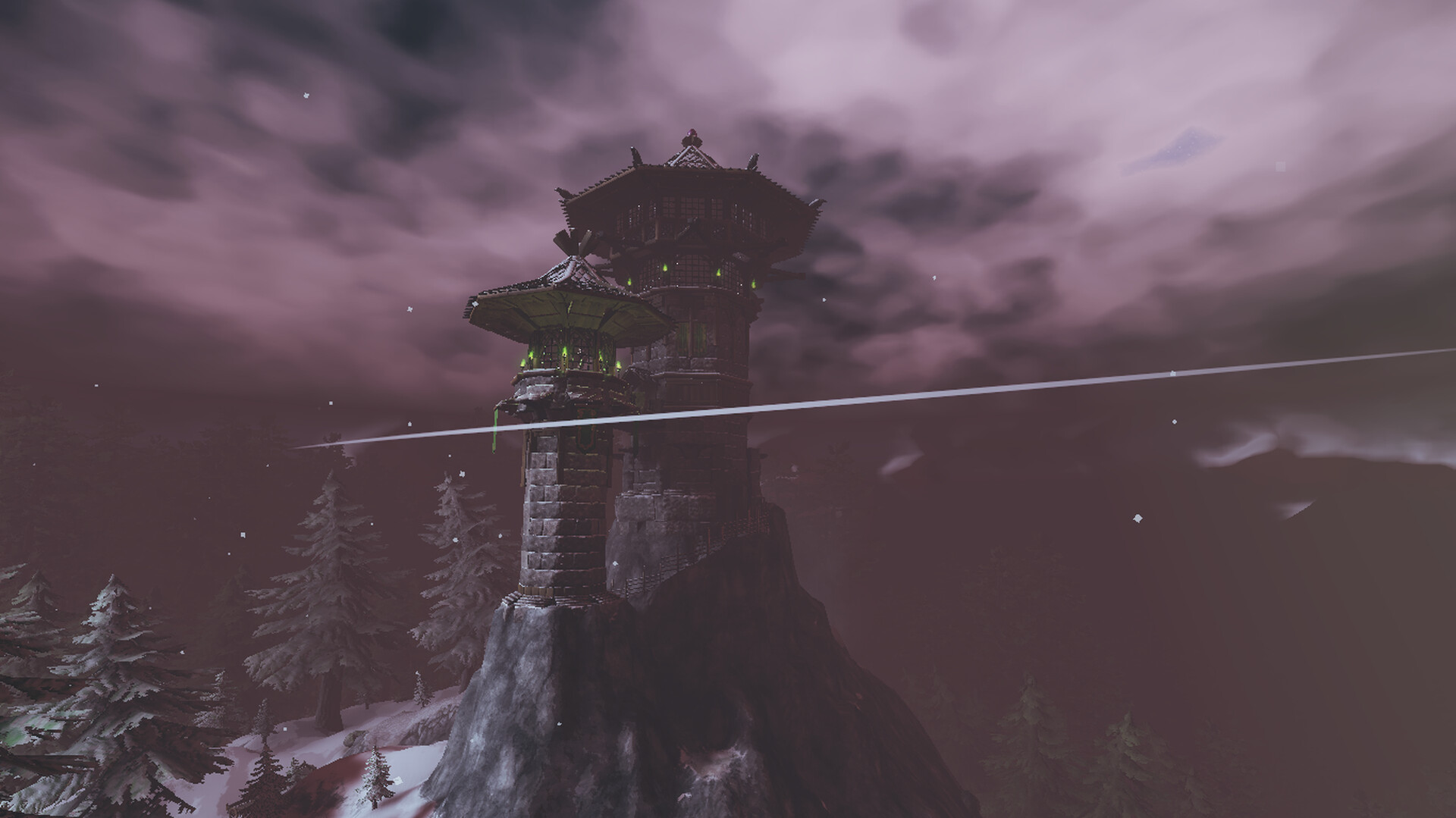 medieval wizard tower Valheim Build