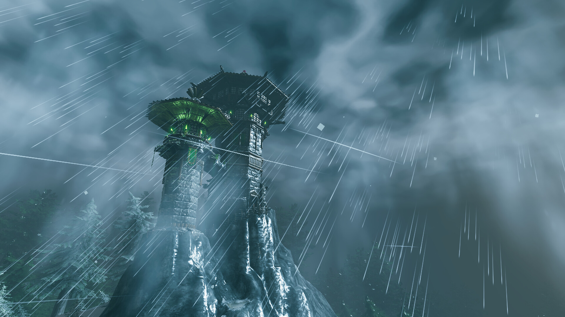 medieval wizard tower Valheim Build