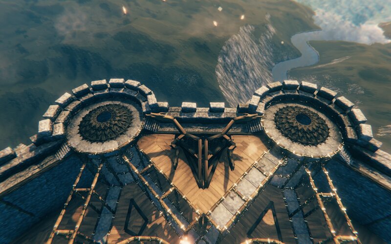 Tesseract Castle Part 3 Artistic Roof Design Valheim Build