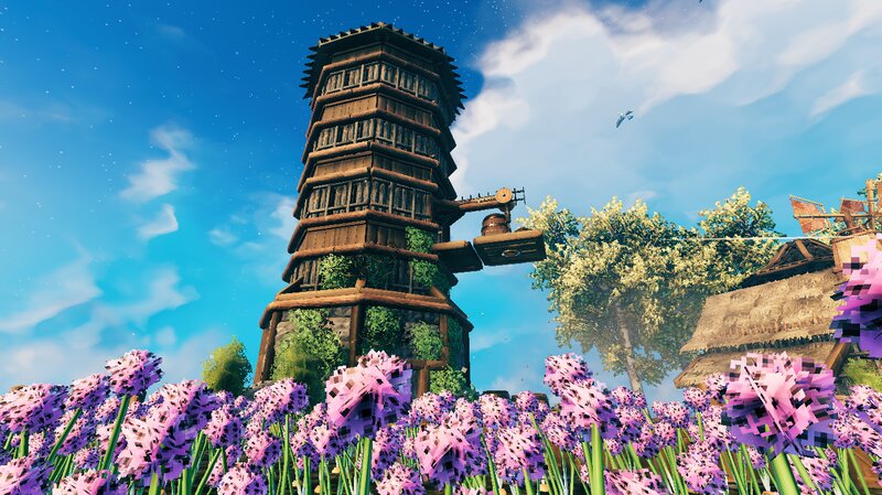 Medieval Silo, farm storage tower Valheim Build