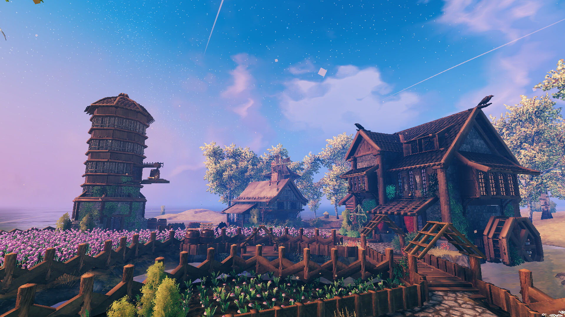 Medieval Silo, farm storage tower Valheim Build