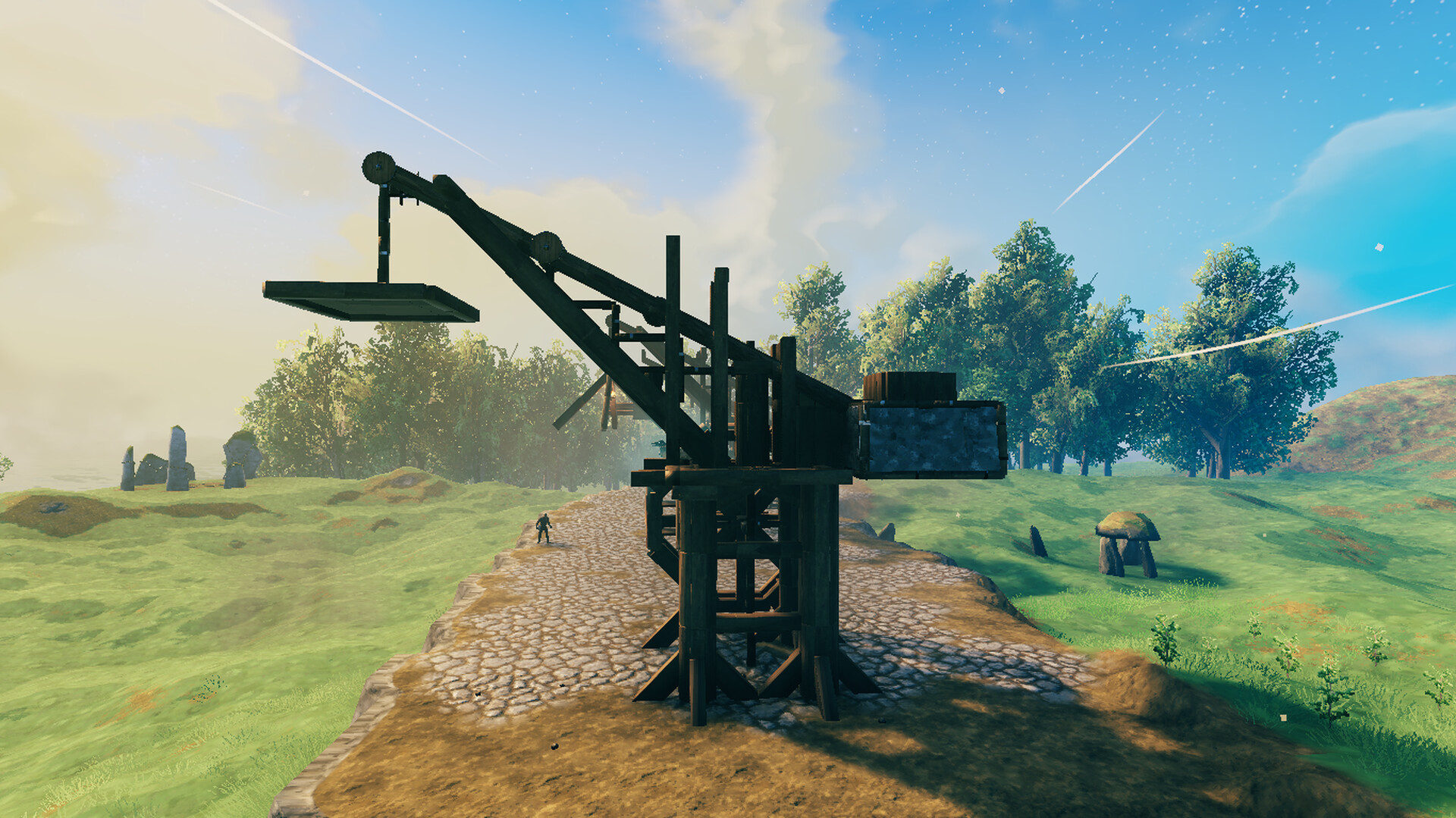 Medieval crane Valheim Build