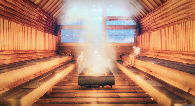 Barrel Sauna Valheim Build