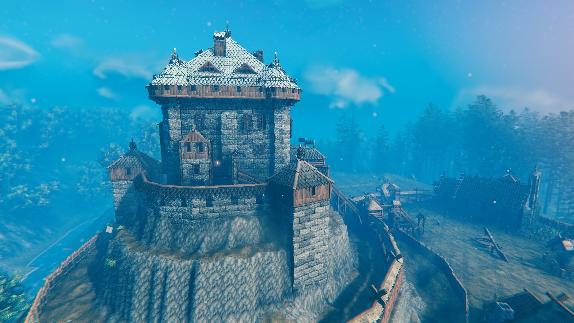 Mote and Bailey castle Valheim Build