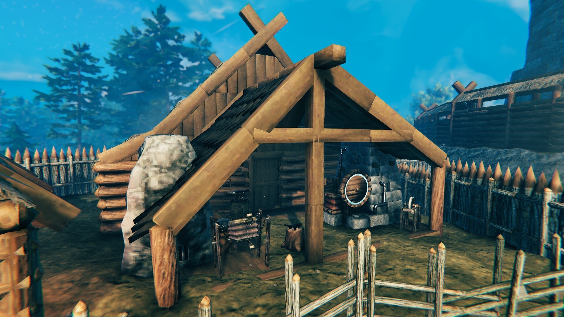 Mote and Bailey castle Valheim Build