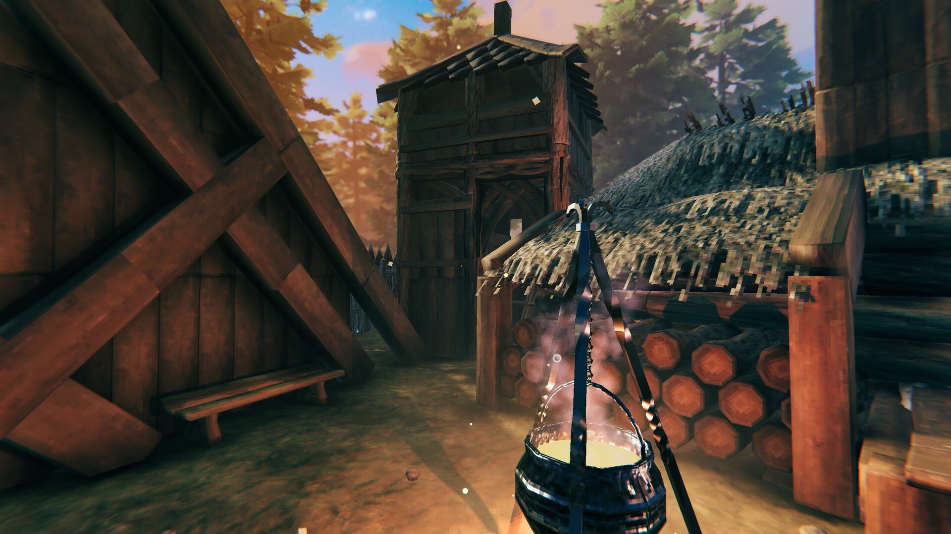 Mote and Bailey castle Valheim Build