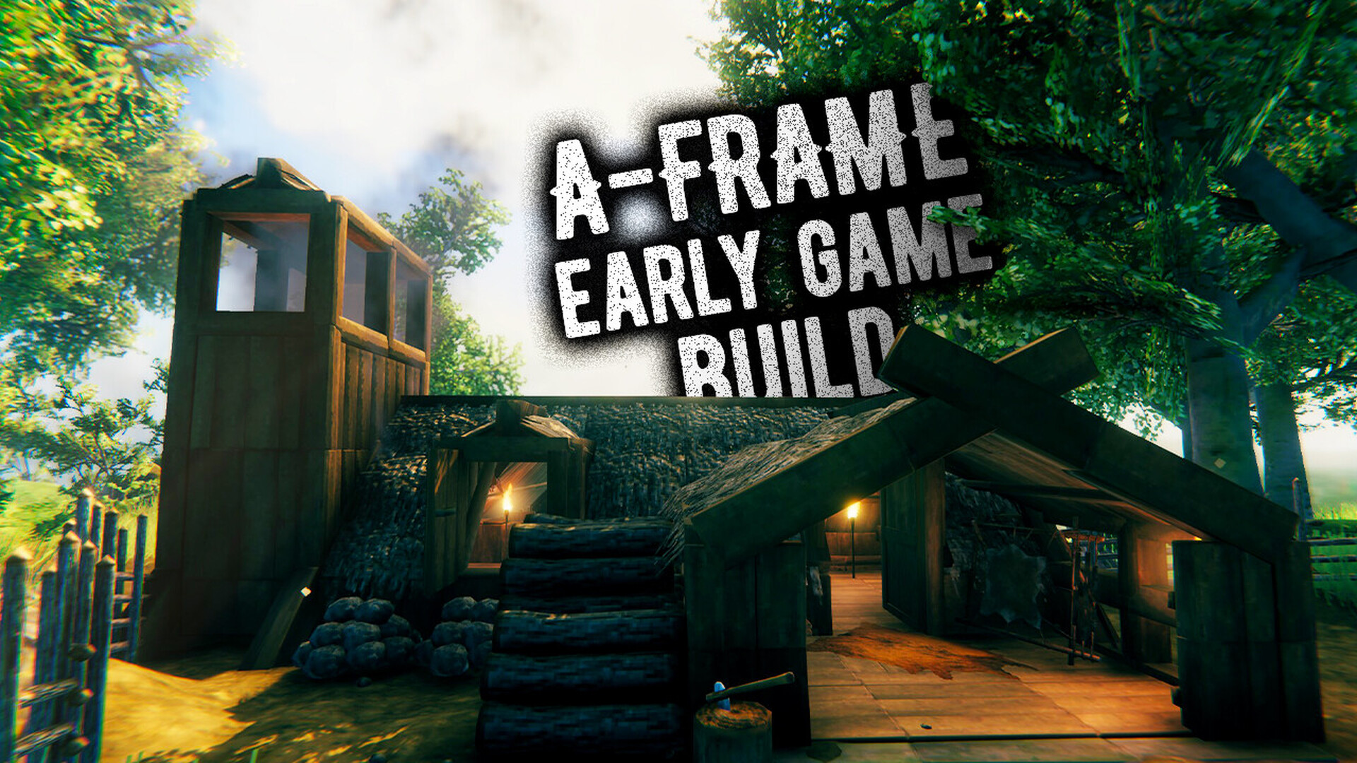 Early Game A-Frame Valheim Build
