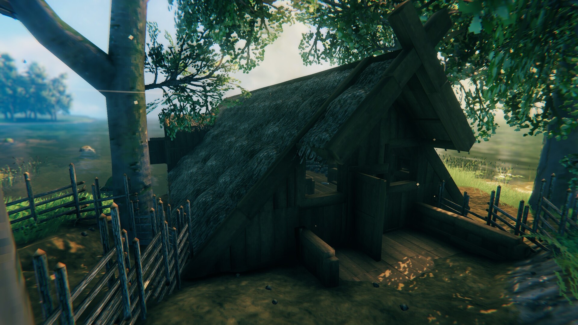 Larger A-Frame Starter base Valheim Build