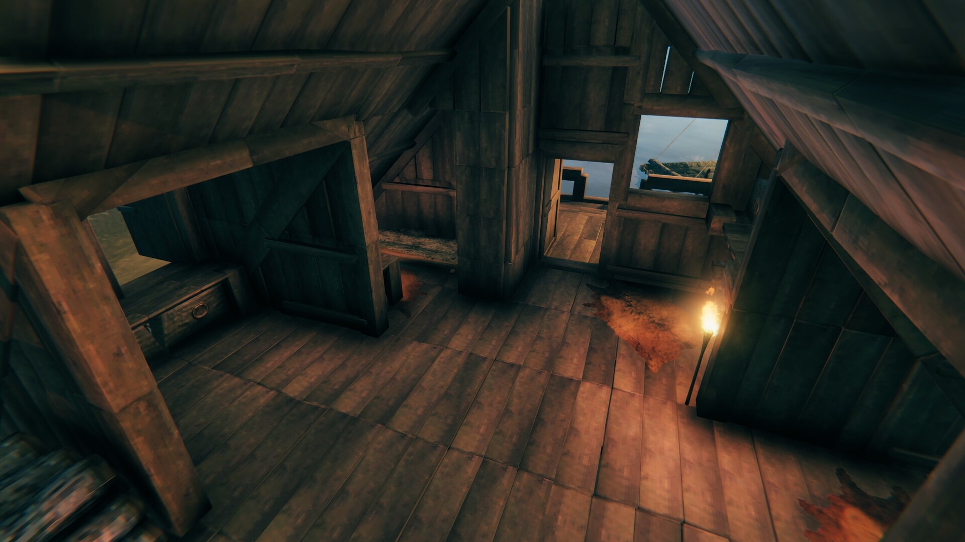 Larger A-Frame Starter base Valheim Build