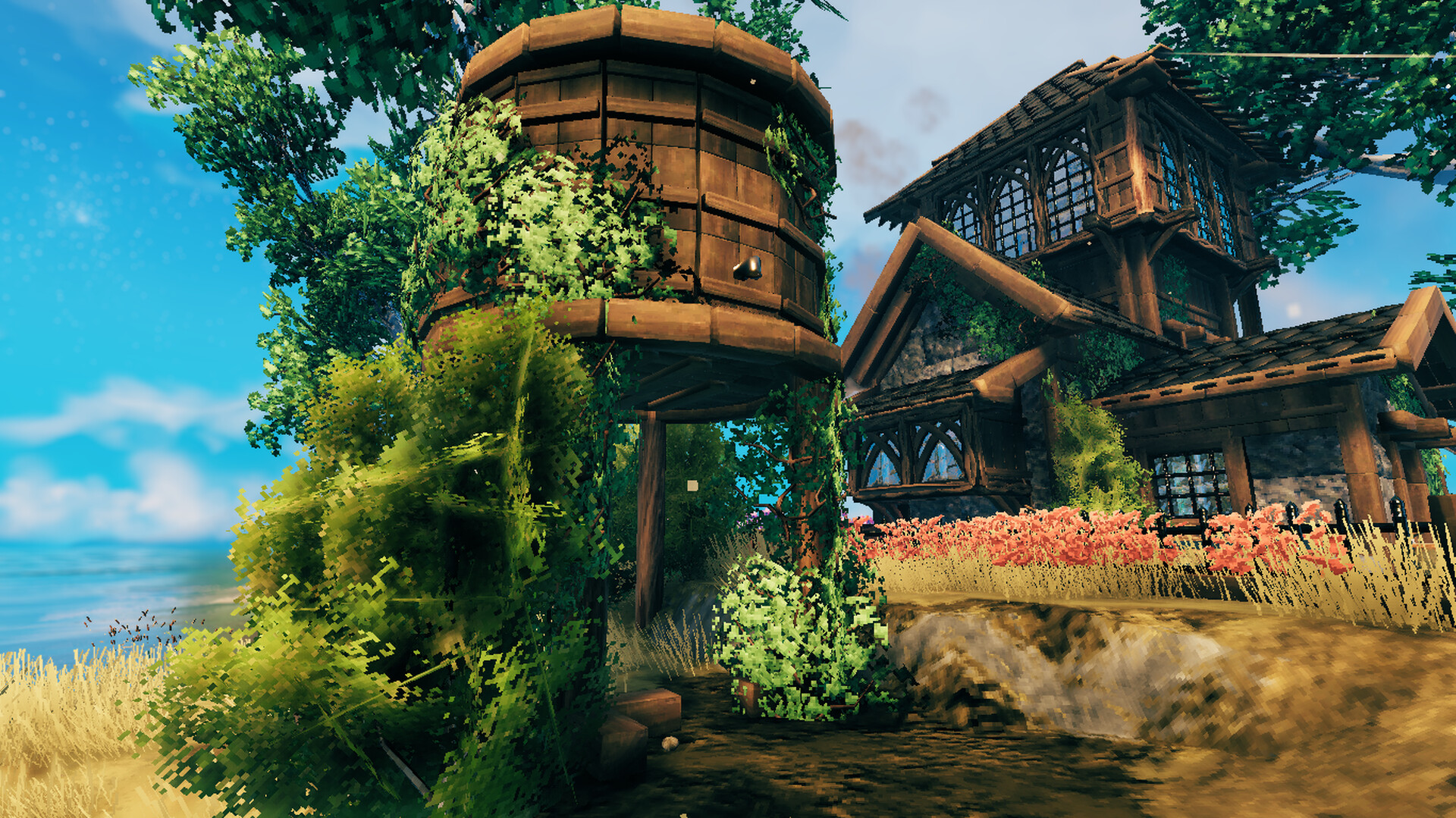 small medieval plains house Valheim Build