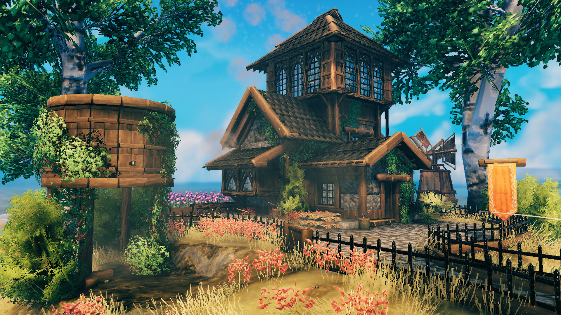 small medieval plains house Valheim Build