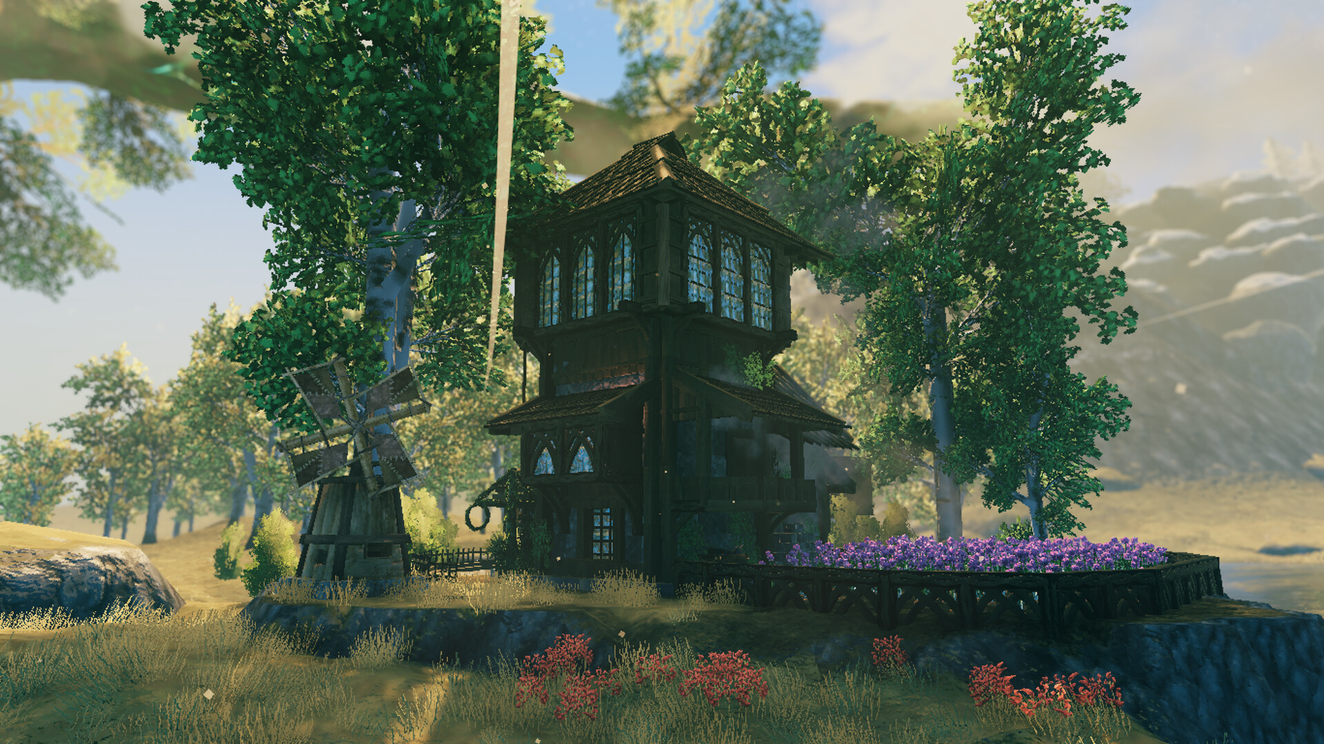 small medieval plains house Valheim Build