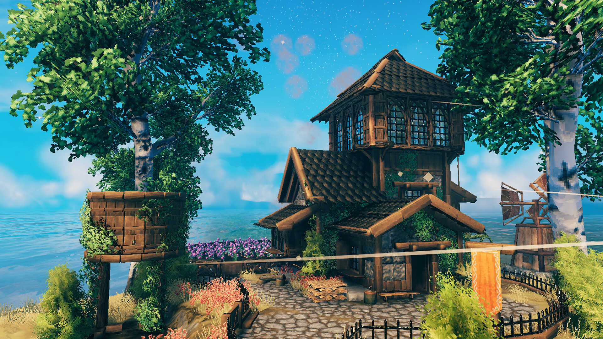 small medieval plains house Valheim Build