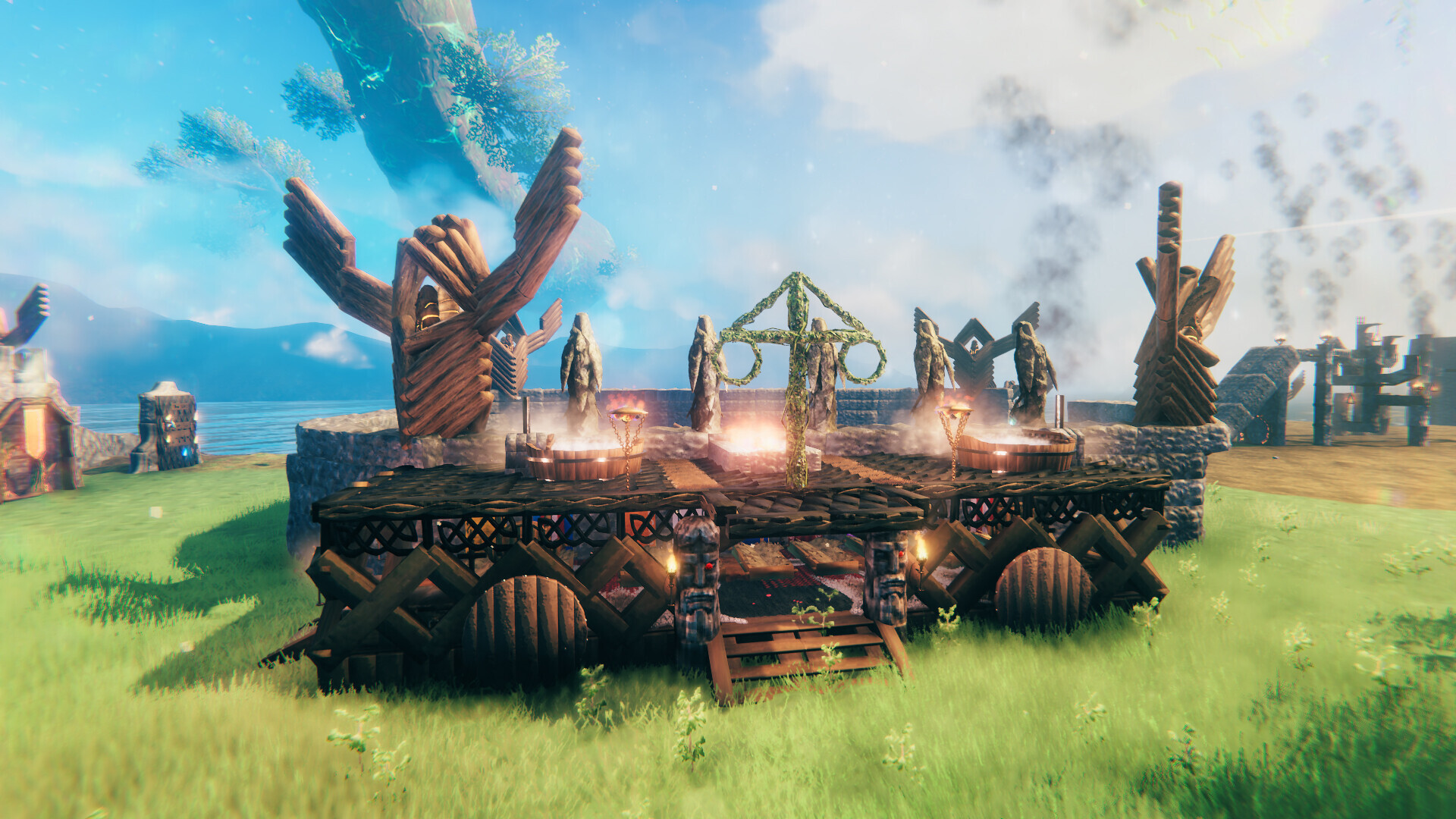 My Obstacle course (Viking ninja warrior) Valheim Build