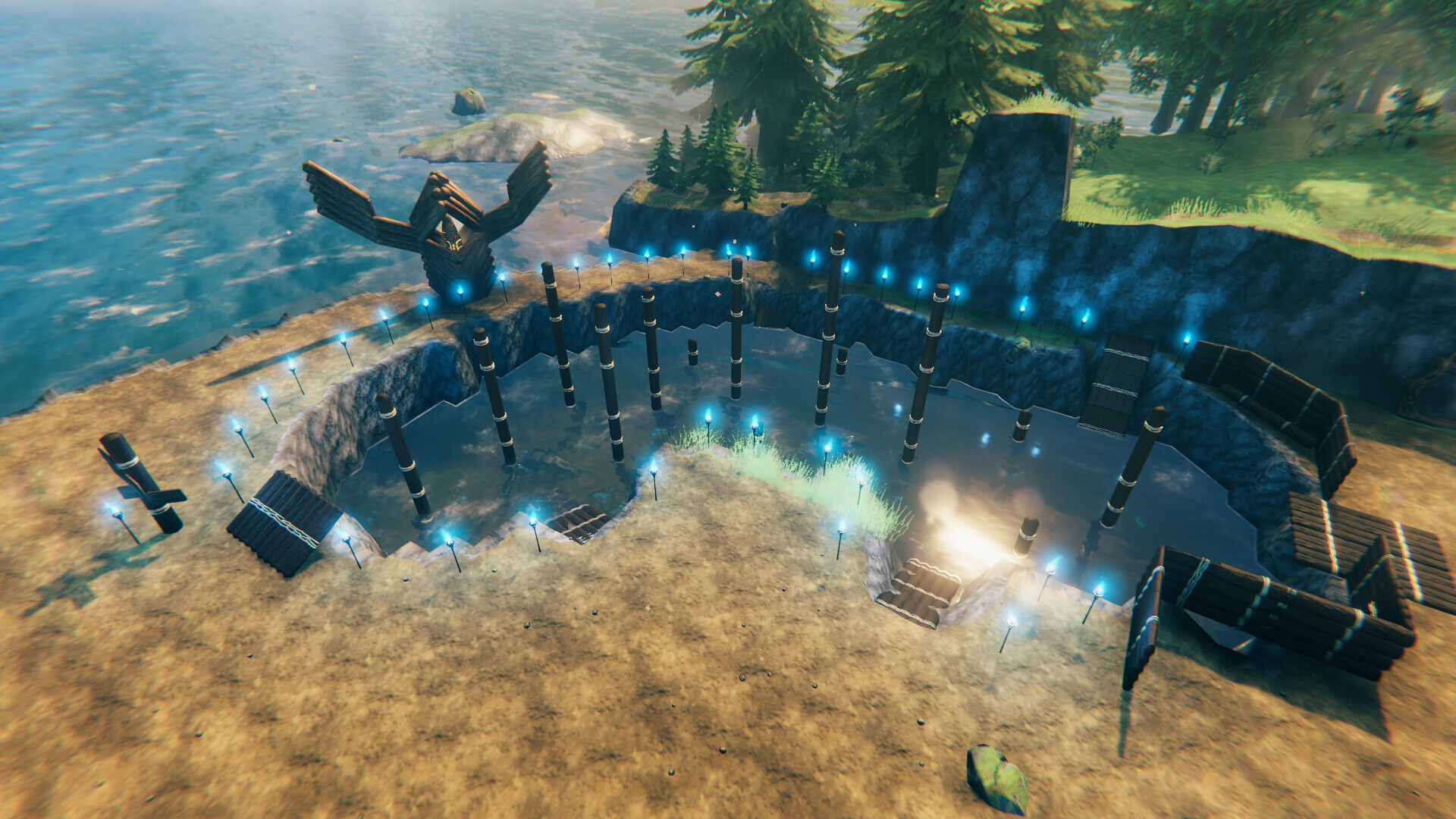 My Obstacle course (Viking ninja warrior) Valheim Build