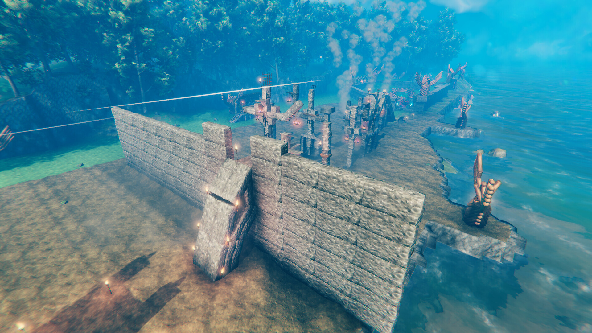 My Obstacle course (Viking ninja warrior) Valheim Build
