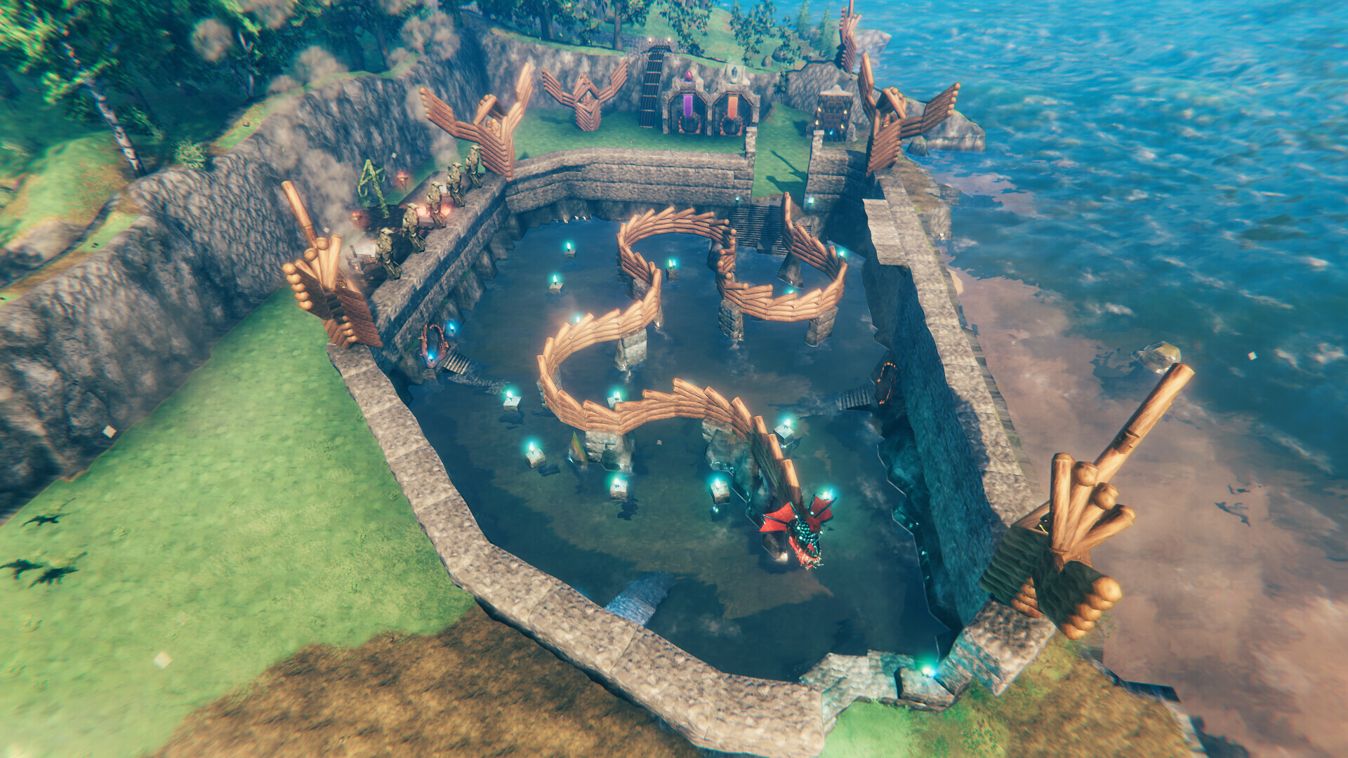 My Obstacle course (Viking ninja warrior) Valheim Build