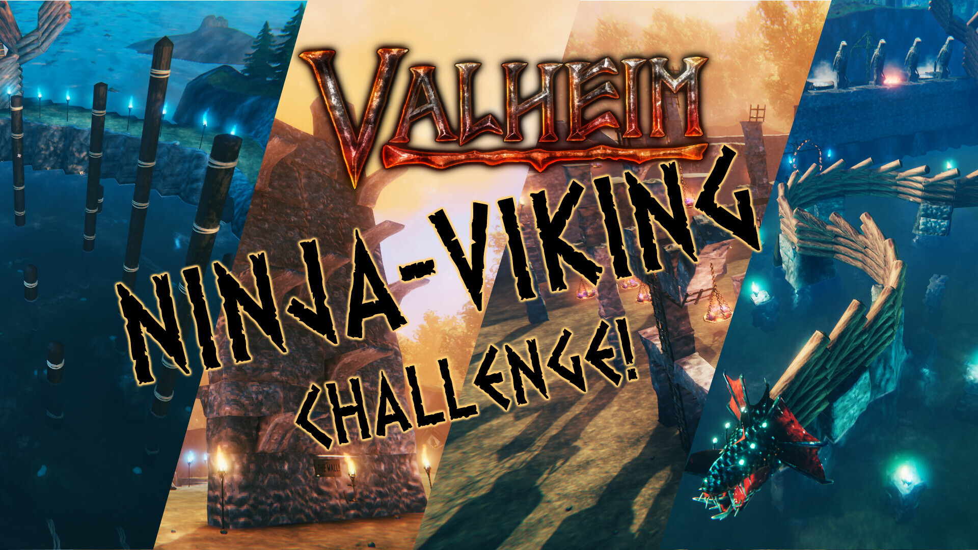 My Obstacle course (Viking ninja warrior) Valheim Build