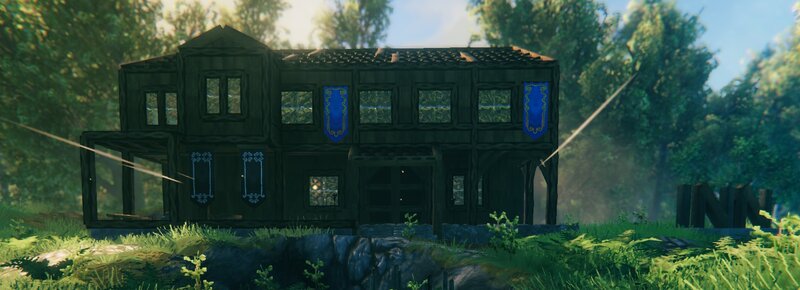Medieval Inn and Tavern Valheim Build
