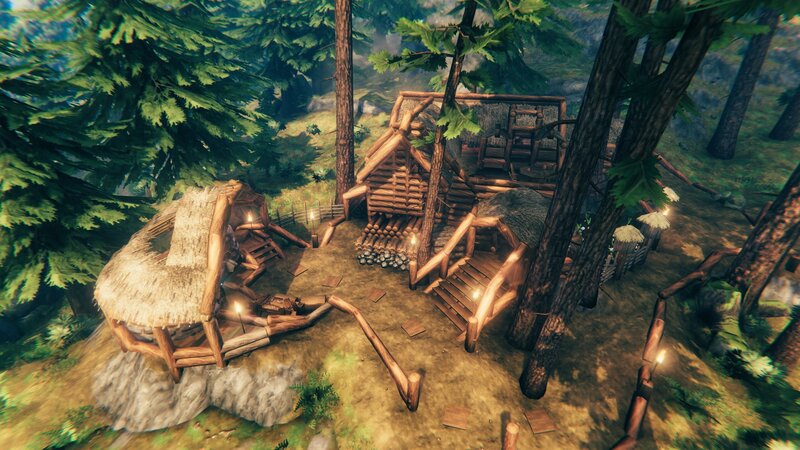 Quirky Log Cabin Valheim Build