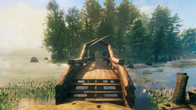 Simple Core Wood Bridge Valheim Build