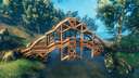 Simple Core Wood Bridge Valheim Build