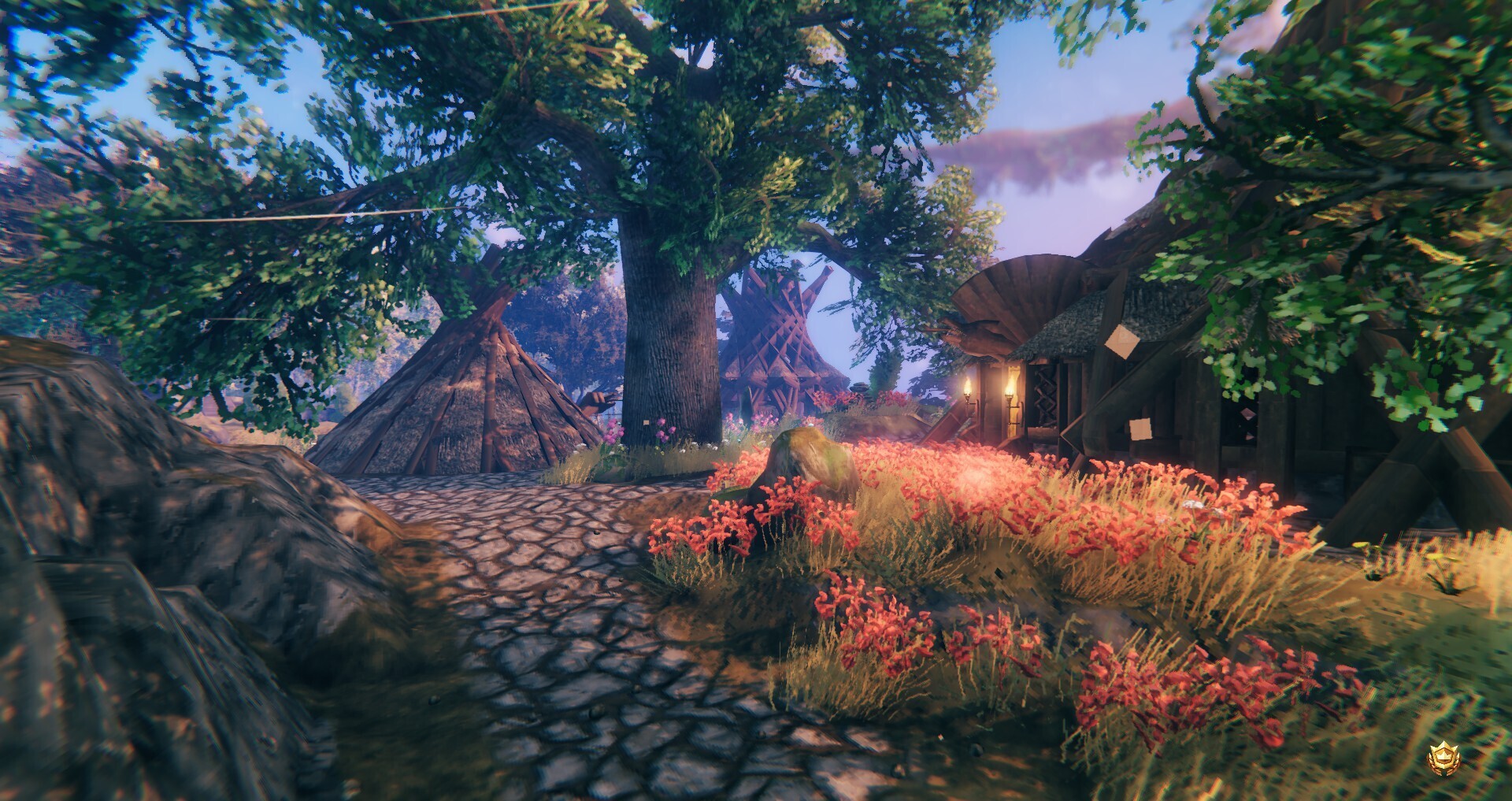 Native Inspired Village Valheim Build