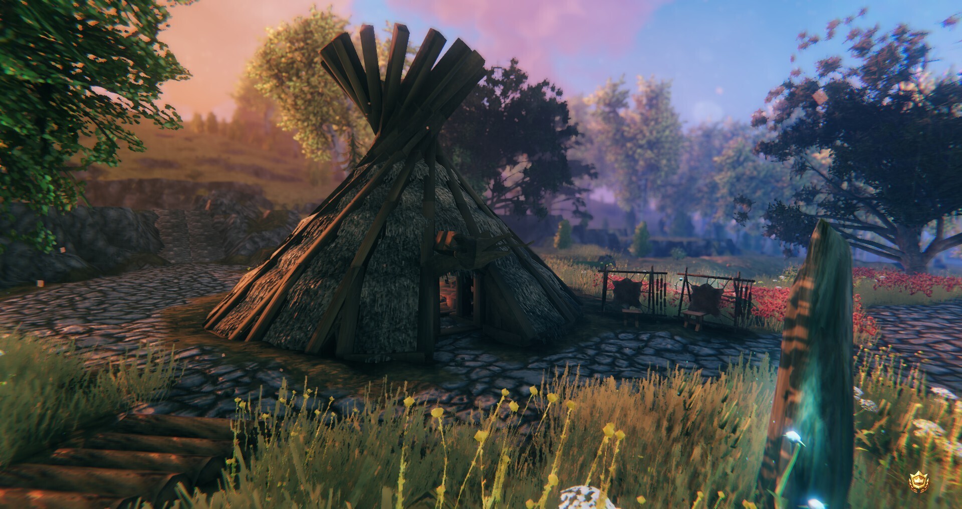 Native Inspired Village Valheim Build