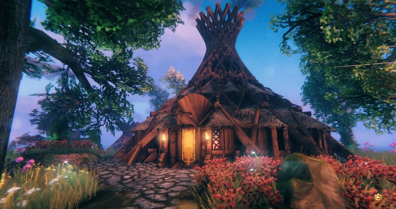 Native Inspired Village Valheim Build
