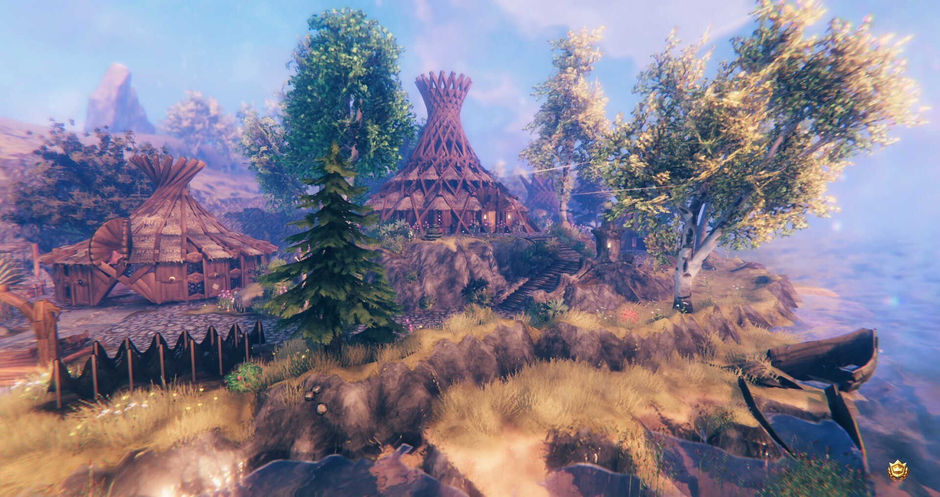 Native Inspired Village Valheim Build
