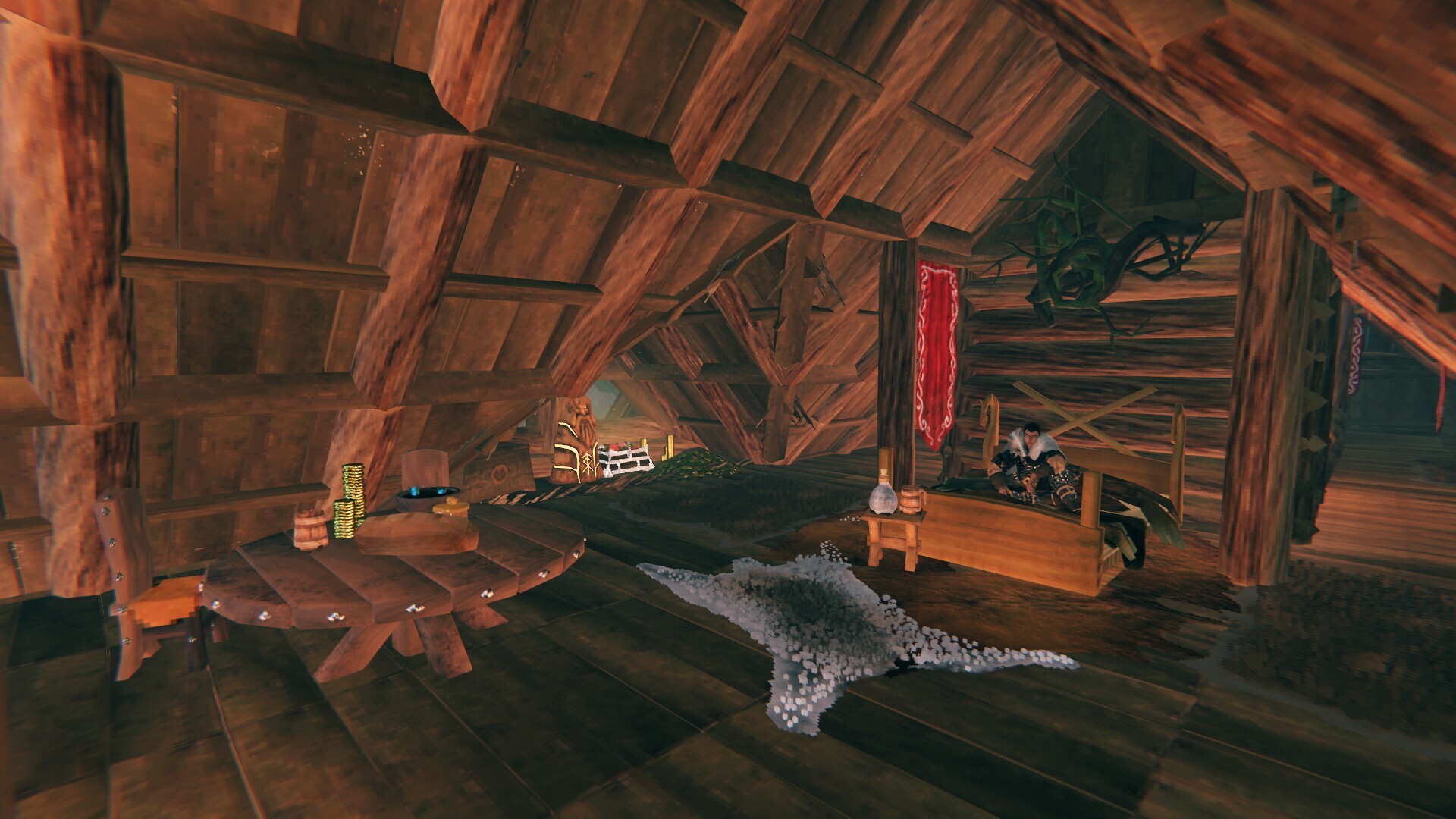 Black Forest Lodge - Interior Valheim Build