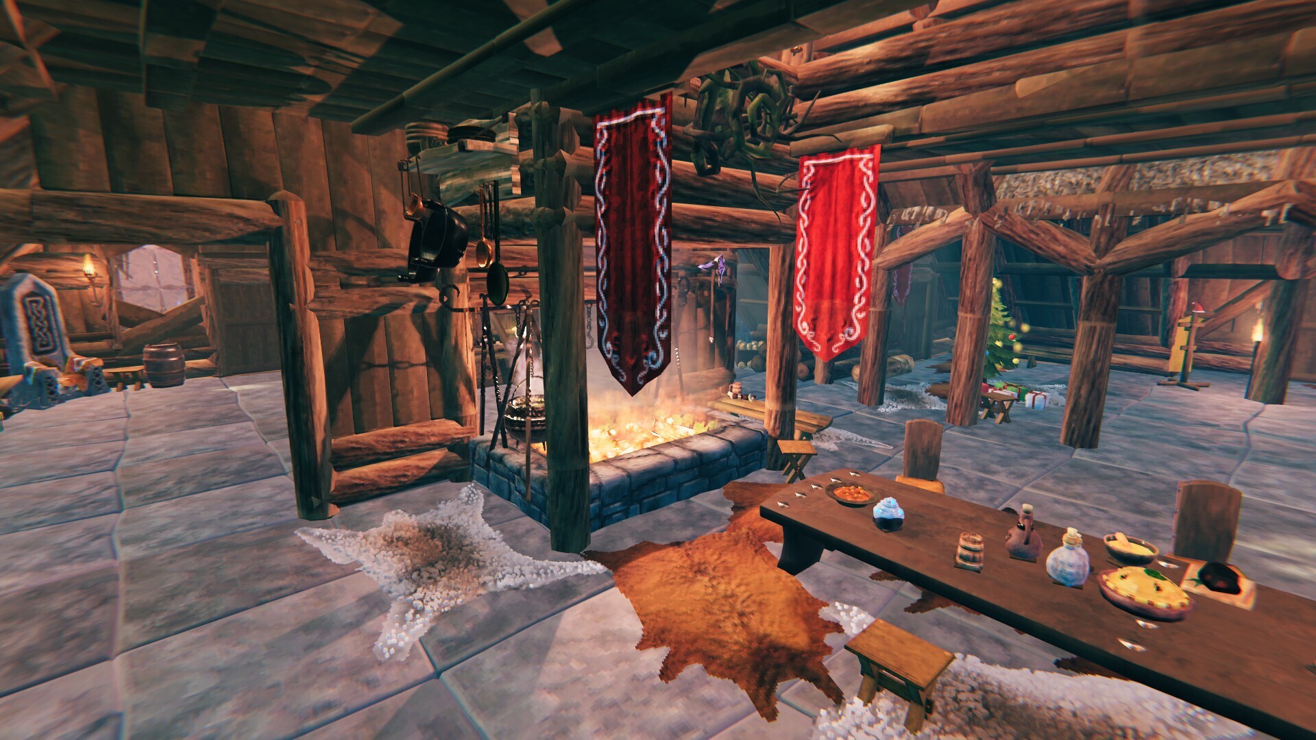 Black Forest Lodge - Interior Valheim Build